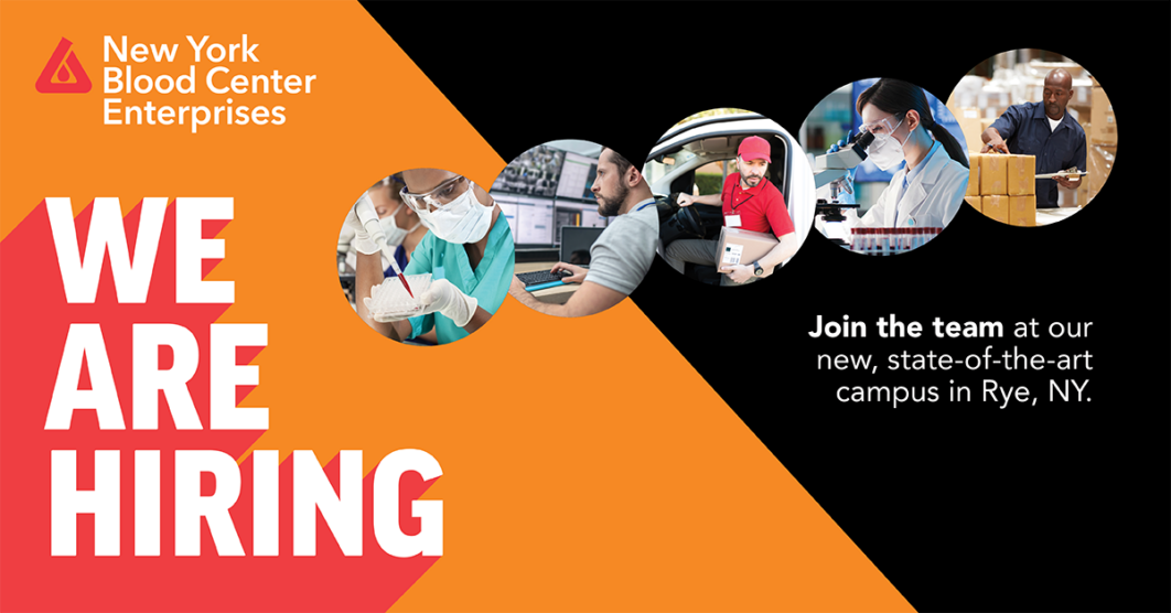 Join our team in Rye, NY - New York Blood Center (NYBC)
