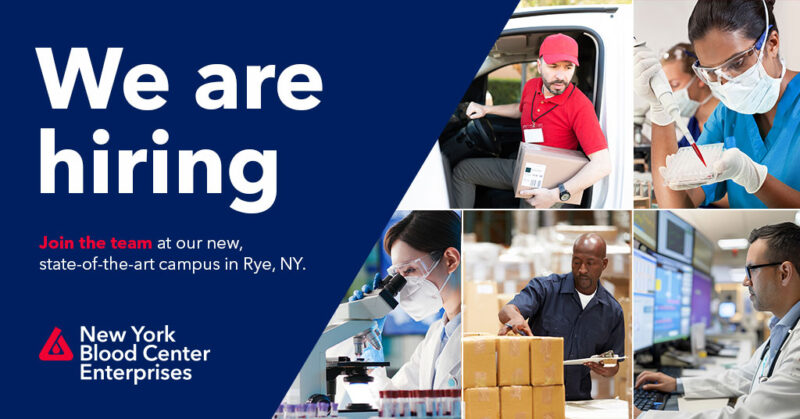 Join our team in Rye, NY - New York Blood Center (NYBC)